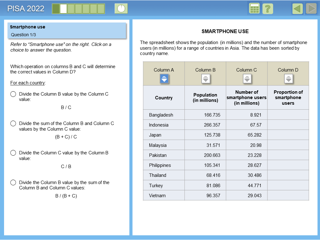 Item Illustrates Computer Based Assessment Of Mathematics Cbam 
